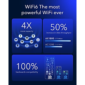 Cudy New 4G LTE Cat 18 WiFi 6 Router, Up to 1.2Gbps 4G LTE Modem, Qualcomm Chipset, 4 x 4 MIMO, AX1800, OpenVPN, Wireguard, Zerotier, Cloudflare, IPv6, Detachable Antennas, Dual SIM, LT18