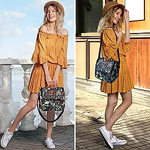 Hap Tim Lunch Box for Women & Men, Insulated Lunchbox for Adults, Reusable Lunch Bag for Work, Picnic or Travel, Black Floral (16050-BF)