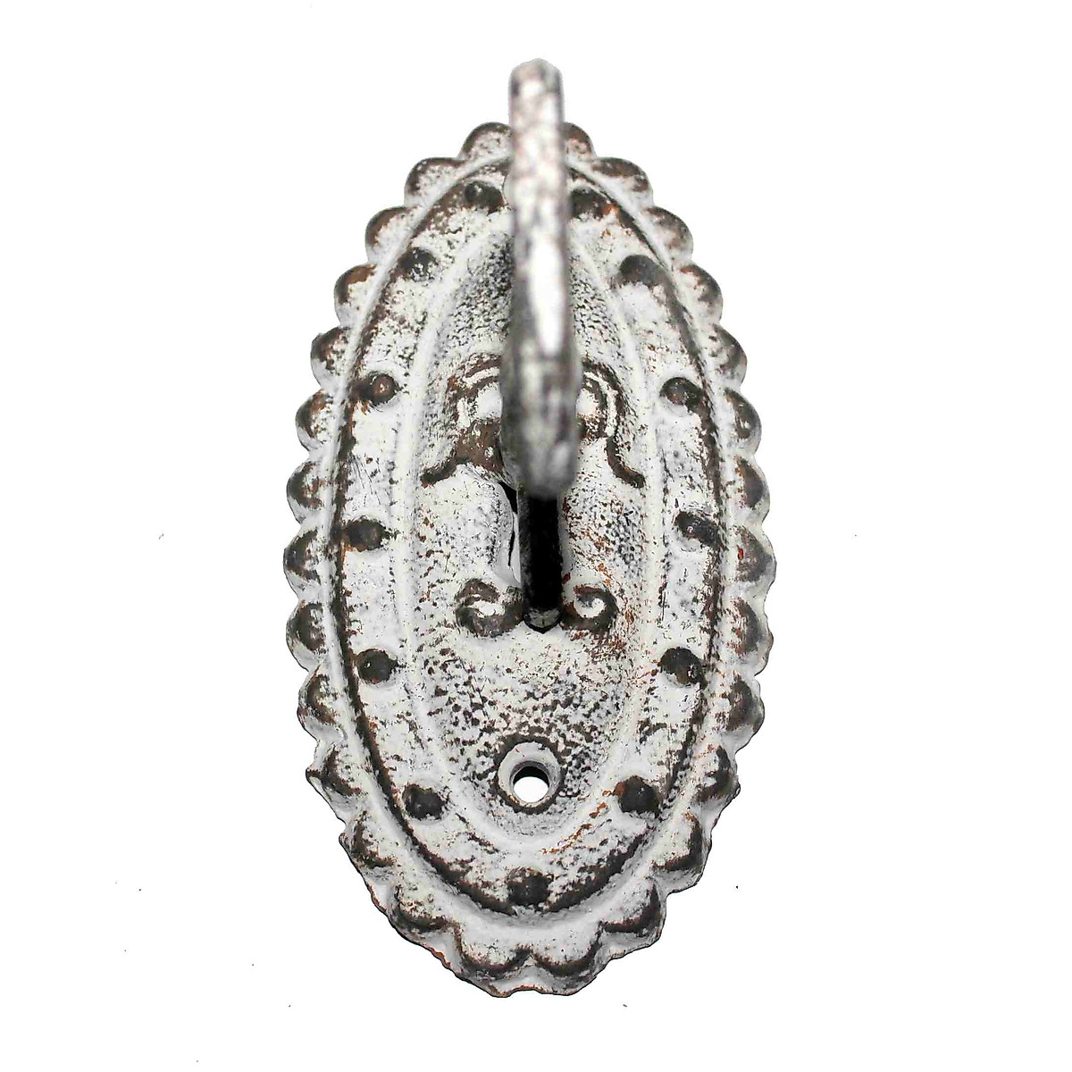 CTW Vintage Key Metal Hooks Set of 4, Antique White