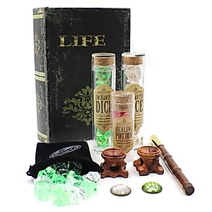 Dahan Dice Druid and Cleric Gift Set with Dice, Box, D20 Stand and Tokens