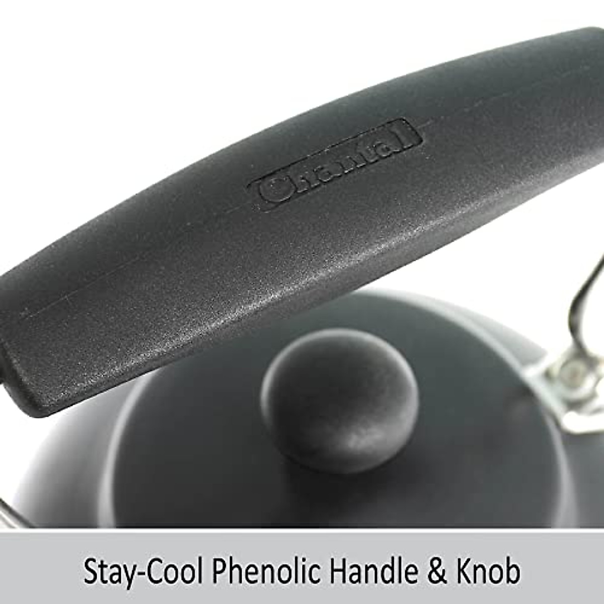 Chantal Tea Kettle, Vintage Series, Enamel on Steel, Whistling (Fade Grey)