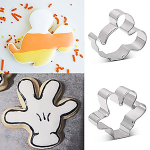 Cookie Cutter for Kids - Sandwich Cartoon of Mickey Mouse Cookie Cutter Shaped Biscuit Mould for DIY Cake Craft Bakeware Decoration Stainless Steel Cutter Set 5 pcs