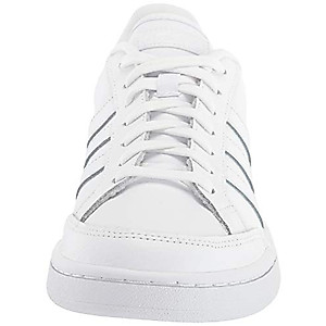 adidas Women's Grand Court SE Tennis Shoe, White/White/Orange tint, 8.5