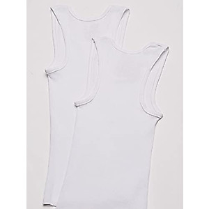 Fruit of the Loom boys Cotton Tank Top Undershirt (Multipack) Underwear, Toddler - 6 Pack White, 4-5T US