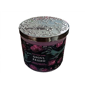 Bath & Body Works, White Barn 3-Wick Candle w/Essential Oils - 14.5 oz - 2021 Halloween! (Ghoul Friend)