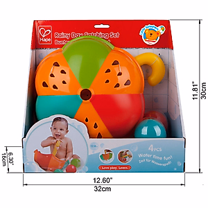 Hape Little Splashers Rainy Day Catching Set Bath Toy| Bathtub Shower Toy for Toddlers