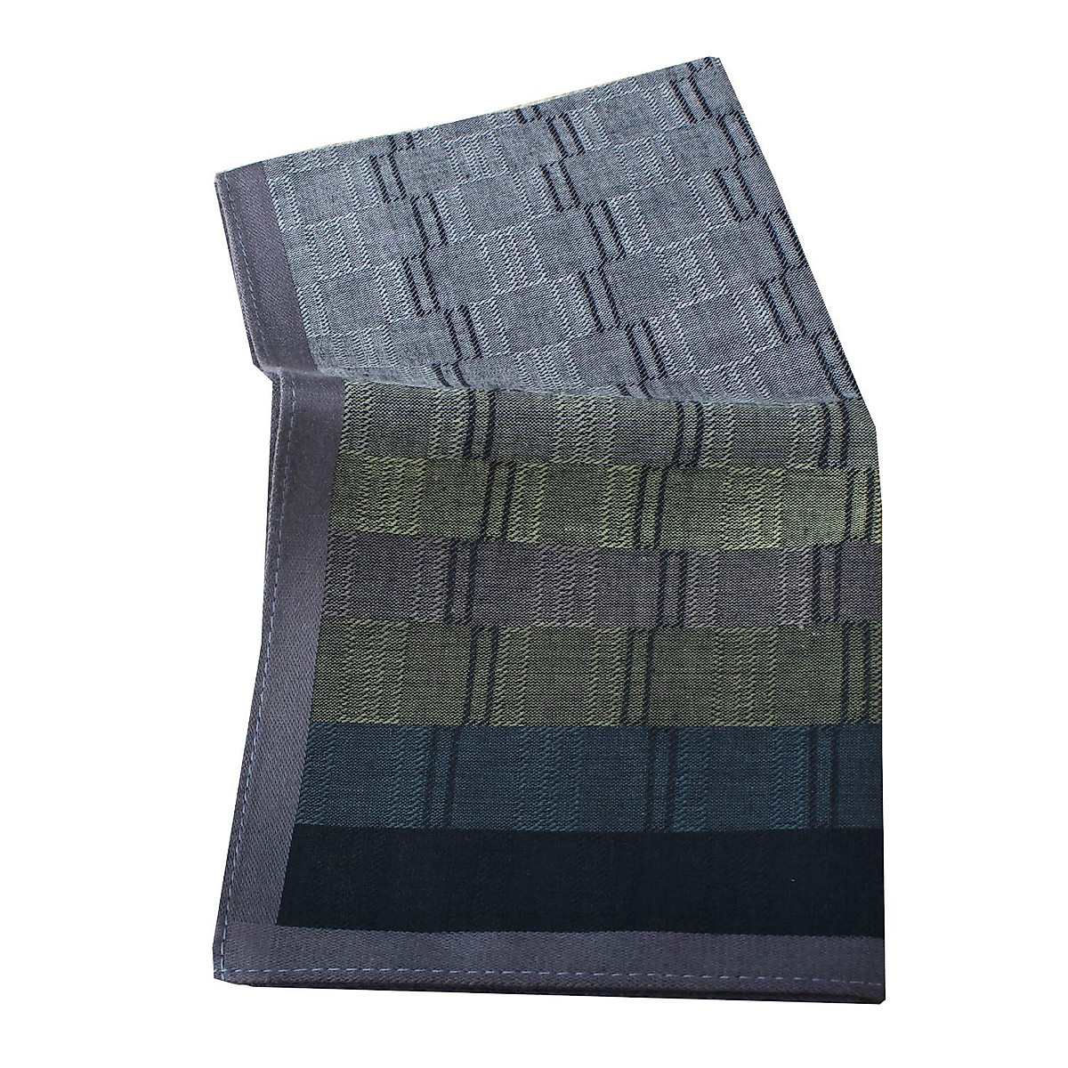Mens Luxury 100% Cotton Handkerchiefs Plaid 3PCS