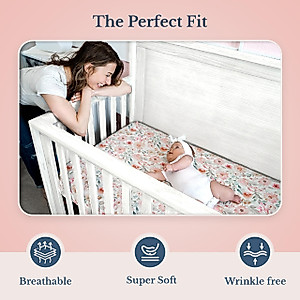 Premium Girls Crib Sheet Set - 2 Pack | Ultra-Soft Bedding for Crib Mattress and Toddler Beds | Girls Comfort and Elegance by Max&So…