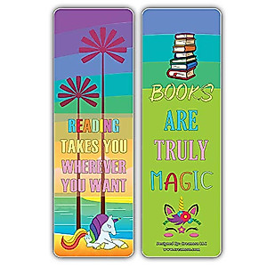 Creanoso Cool and Amazing Unicorn Bookmarks (30-Pack) – Stocking Stuffers Gift for Girls – Party Favors Supplies – School Classroom Giveaways – Book Reading Rewards Incentive – Girl’s Party Supply