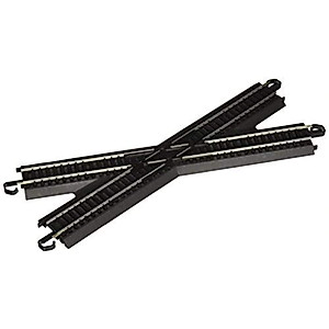 Bachmann Trains - Snap-Fit E-Z TRACK 30 DEGREE CROSSING (1/card - STEEL ALLOY Rail With Black Roadbed - HO Scale