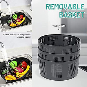 Rotating Multi-Layer Kitchen Storage Shelf 360°Rotating Vegetable Rack Round Storage Baskets Kitchen Storage Rack Floor-Standing with Wheels Household Storage Baskets for Kitchen Living Room