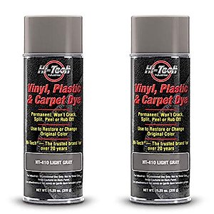 HI-TECH Vinyl, Plastic, Carpet Dye | Leather, Upholstery, Fabric Paint, Light Gray (2 Pack)