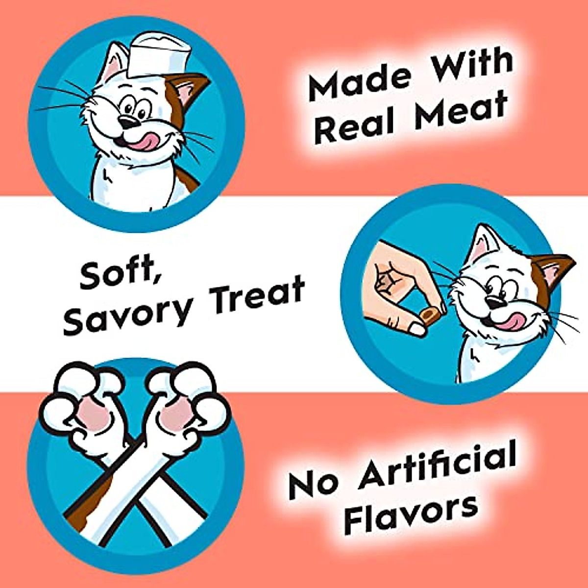 TEMPTATIONS Meaty MixUps Savory Cat Treats, Salmon & Tuna Flavor, 4.12 oz. Pouch