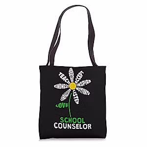 Best School Counselor Flower School Counseling Tote Bag