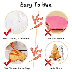 Flycalf Animal Cookie Cutter Giraffe with Plunger Stamps Jungle Cake Decoration for DIY Biscuit Cutter Baking PLA Cutter Molds for Party 3" Kitchen Supplies