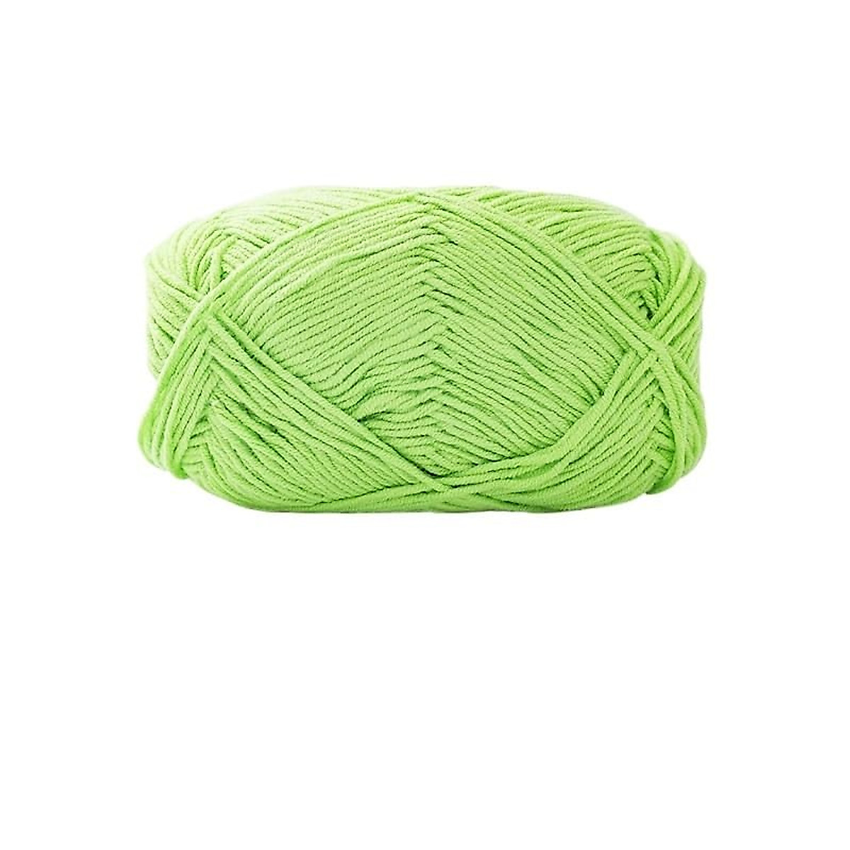 Cute Baby Wool 4 Strands Milk Cotton Four Strand Combed Cotton Baby Hand Knitting Medium Thick Yarn Ball DIY Material Bag (Color : 25 Bud Green)