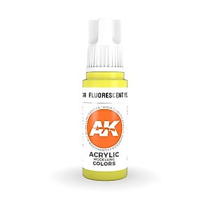 AK Interactive 3rd Gen Acrylic Fluorescent Yellow 17ml