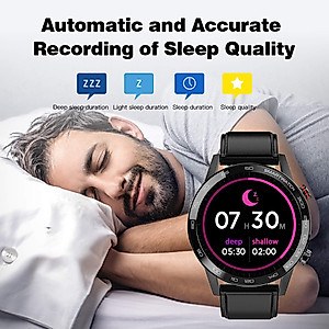 Smart Watch HD for iPhone and Android Phones, CKG Fitness Watch for Men and Women with 1.3" Full Touch Super HD Retina Display, Activity Tracker,IP68 Waterproof,Compatible iPhone Samsung