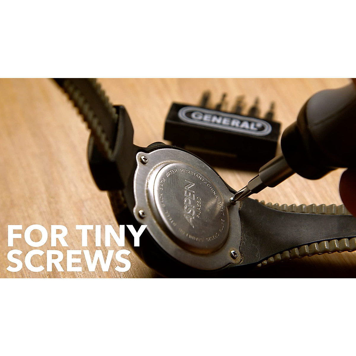 General Tools Precision Cordless Electric Screwdriver #500 with Six Bits and Quick Change Chuck, Handles Difficult, Repetitive Screw-Fastening Jobs