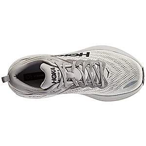Hoka Men's Bondi 8 Sneaker, Sharkskin/Harbor Mist, 9.5