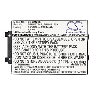 2000mAh Battery Replacement for ovox XM2go X2G-100 XM2go EPNN9155A TXMBT01 9S0227 EPNN8774A 990227 (3.7V)