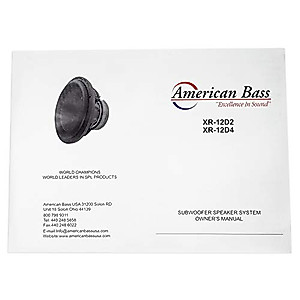 American Bass XR-12D2 12" 2,400 Watts Max Power Dual 2 Ohm Car Subwoofer