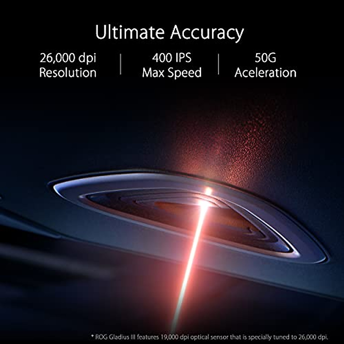 ASUS ROG Gladius III Wired Gaming Mouse | Tuned 19,000 DPI Sensor, Hot Swappable Push-Fit II Switches, Ergo Shape, ROG Omni Mouse Feet, ROG Paracord and Aura Sync RGB Lighting