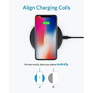 Anker 10W Max, 2 Pack 313 Wireless Charger (Pad), Qi-Certified Wireless Charging 7.5W for iPhone 14/14 Pro/14 Pro Max/13/13 Pro Max, Galaxy S10 S9 S8, S9 Plus (No AC Adapter)