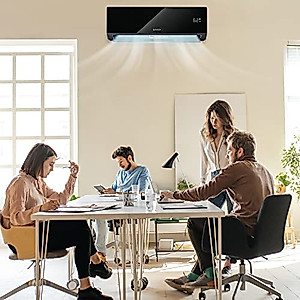 ROVSUN Wifi Enabled 12,000 BTU Mini Split AC/Heating System with Inverter, 19 SEER 115V Energy Saving Ductless Split-System Air Conditioner with Pre-Charged Condenser, Heat Pump & Installation Kit (Black Series)