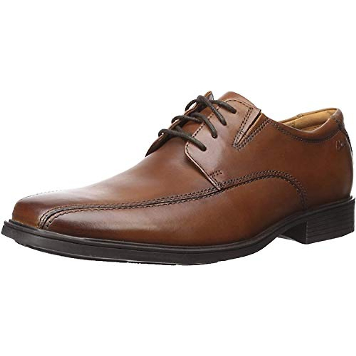 Clarks mens Tilden Walk Oxford, Dark Tan Leather, 11.5 Wide US