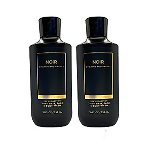 Bath and Body Works 2 Pack Men's Collection 2 in 1 Hair and Body Wash NOIR.