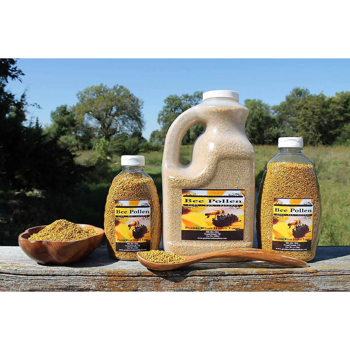 Fresh Bee Pollen Raw Nebraska Bee Pollen 1lb Jar