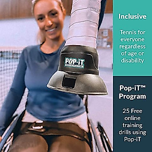 POP-iT Easy Tennis Ball Pick Up Accessory Tennis Equipment Gifts for Men and Women Fits on Adult Racquet Overgrip