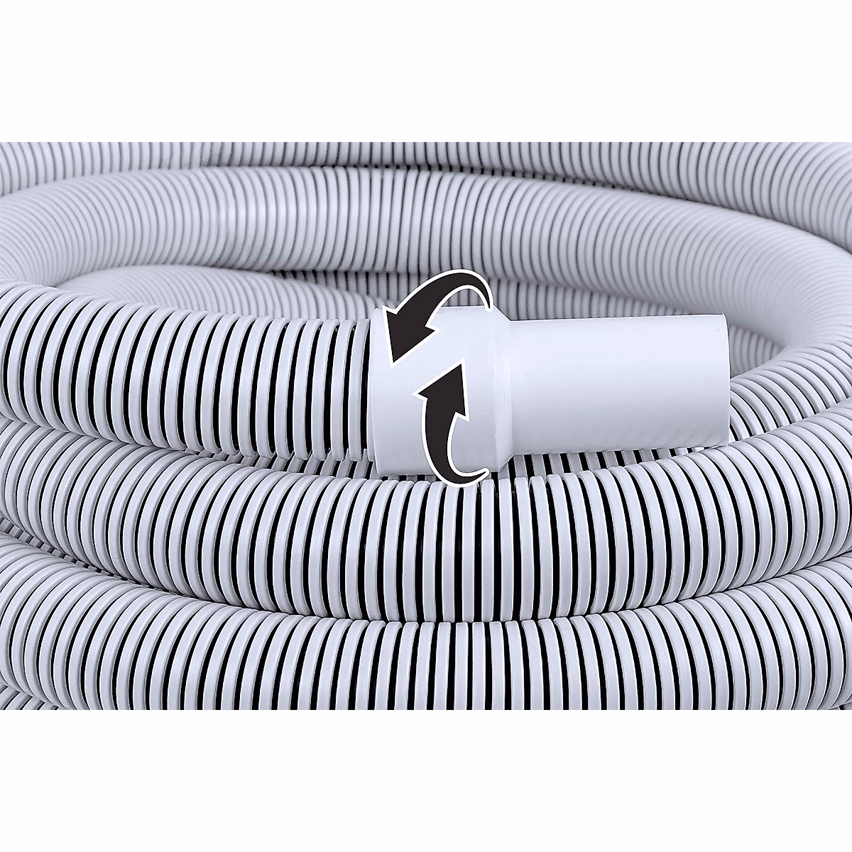 Poolmaster Commercial In-Ground Swimming Pool Vacuum Hose With Swivel Cuff, 1 1/2-Inch x 50-Foot