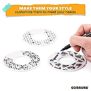 CORRURE Baby Closet Size Dividers - Complete Set of 12 Closet Dividers for Baby Clothes from Newborn to 24 Months - Best Nursery Closet Hanger Organizer for Baby Boy or Girl - Ideal Baby Gift (White)