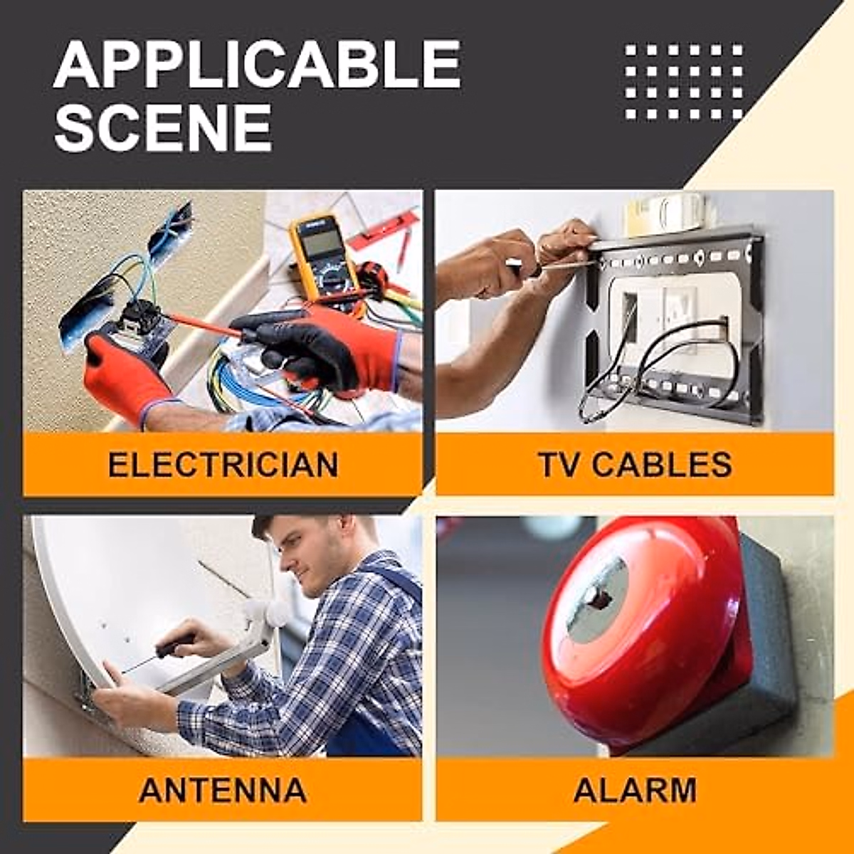 Square Slot Cutter, Stainless Steel Cut Outs, Outlet Square Slot Cutter Box for Oscillating Power Multi-Tools to Cut-in Single Gang Wall Boxes, One Step in Place Slot Cutter for Drywall, Wood