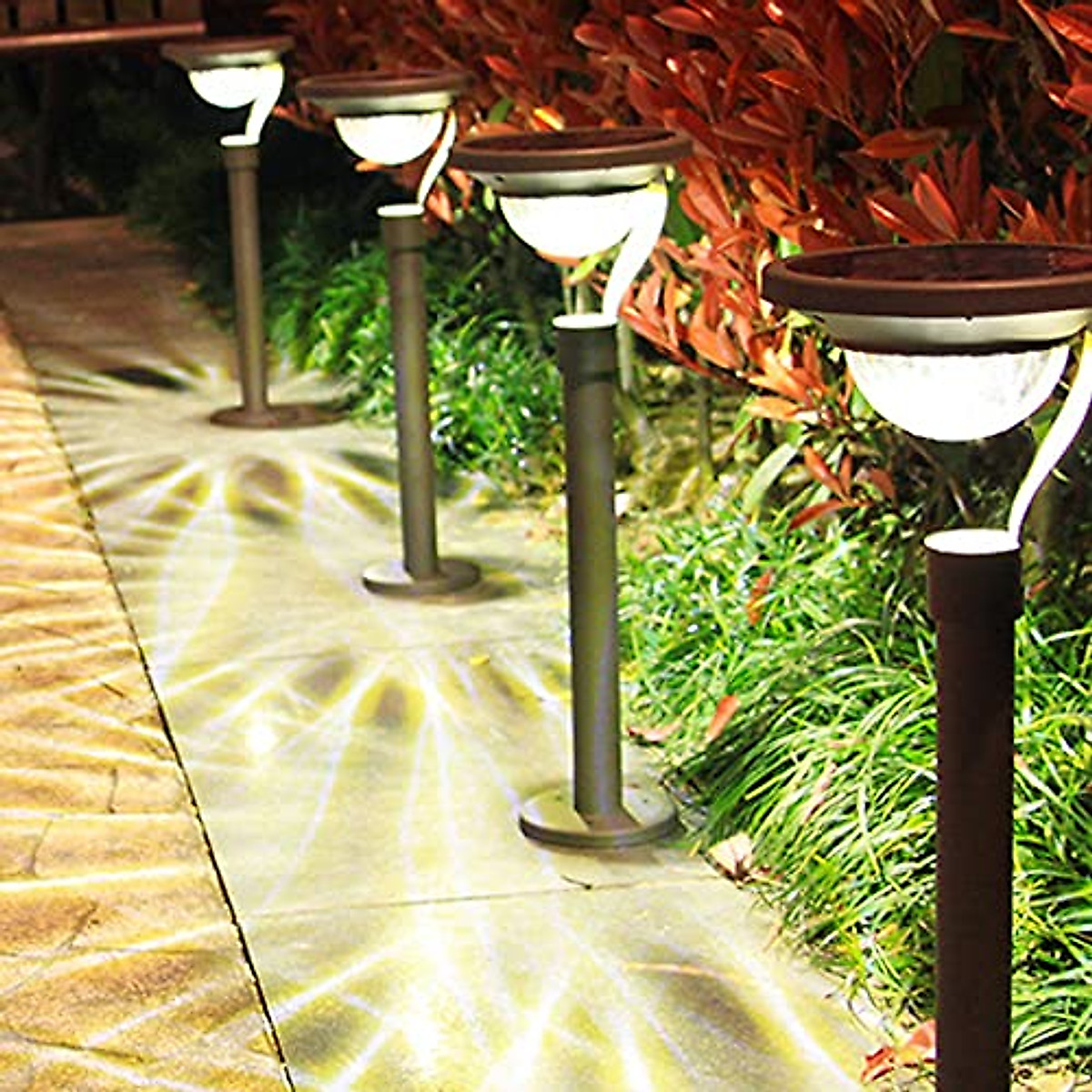 Kangl Solar Energy Saving Lamp Super Bright Lawn Street Light,Waterproof Home Garden Villa Courtyard LED Landscape Fixtures,for Trees Christmas Wedding Party Decor (Warm White)