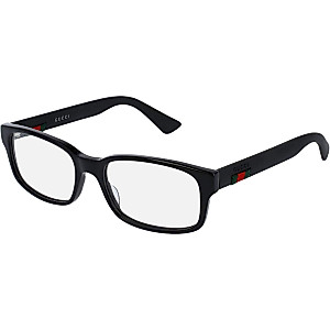 Gucci GG0012O Eyeglasses 54-18-145 Shiny Black 001 GG 0012O, Large