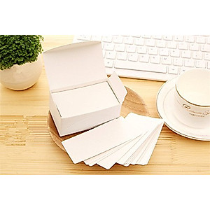 Fecedy 100pcs Blank Kraft Paper Card Word Card Message Card DIY Gift Card (White)