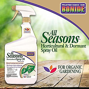 Bonide All Season Horticultural & Dormant Spray Oil, 32 oz Ready-to-Use Spray, Disease Prevention and Insect Killer for Organic Gardening