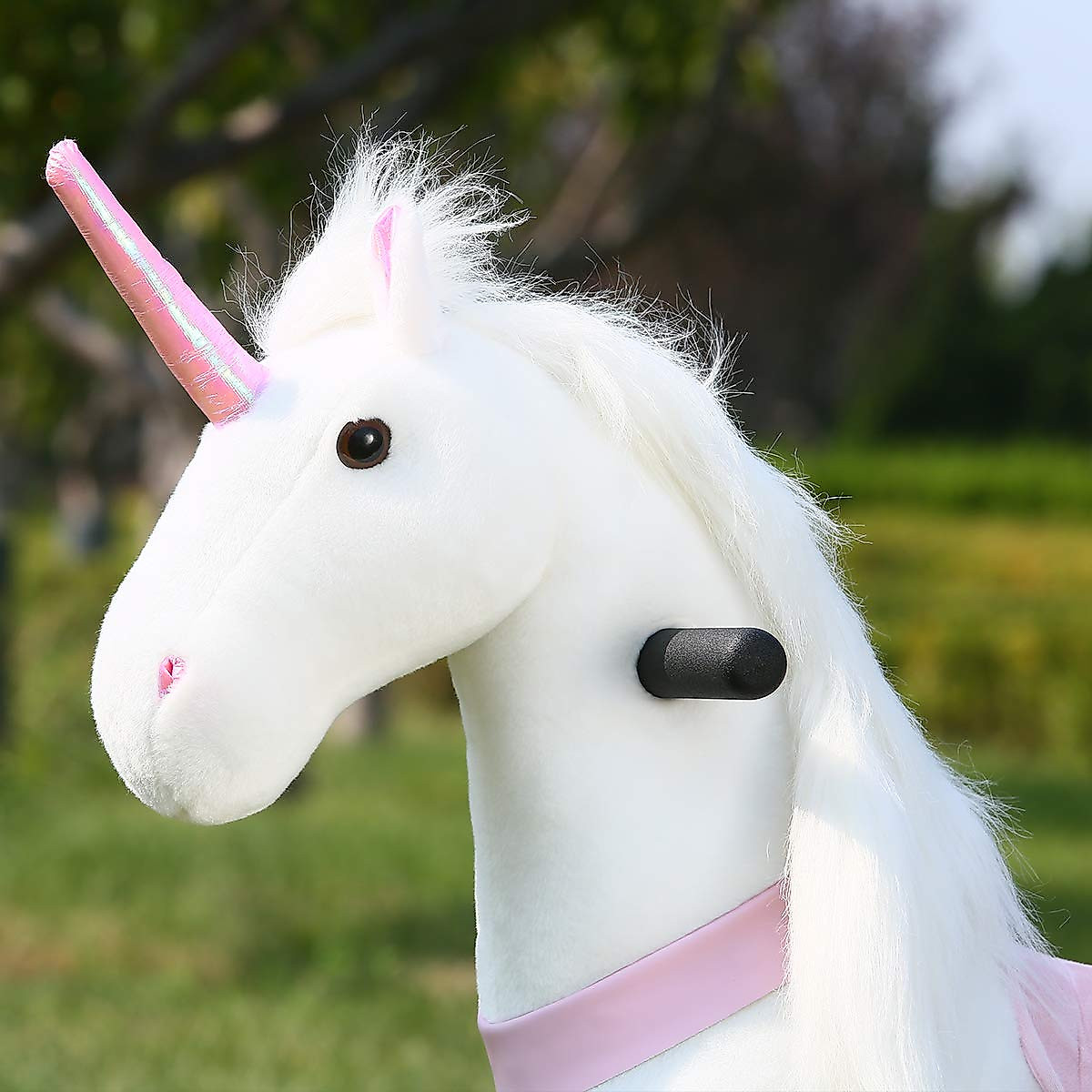 Gidygo Kids Ride on Walking Unicorn Rocking Horse Riding Toy for Children L Size for 5-12 Years Old