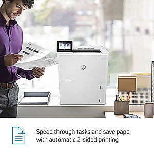 HP LaserJet Enterprise M611x Monochrome Printer with built-in Ethernet, 2-sided printing & extra paper tray (7PS85A) White
