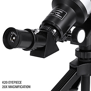 BARSKA Starwatcher 400x70mm Refractor Telescope w/ Tabletop Tripod & Carry Case