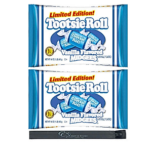 Vanilla Tootsie Rolls Midgees Candy Limited Edition 16 Oz (2 Pack) w/CC's Sweets & Snacks Bag Clip