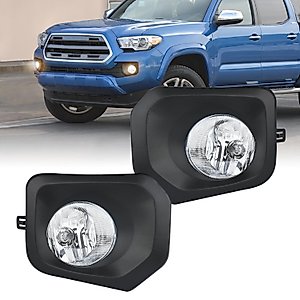 Nilight Fog Lights Assembly Compatible with 2016 2017 2018 2019 2020 2021 2022 2023 Toyota Tacoma SR SR5 Model Only Fog Light Replacement Clear Len Driver and Passenger Side, 2 Years Warranty