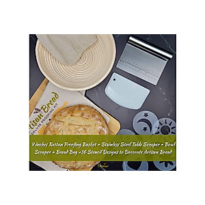 Duzzani Banneton Bread Proofing Basket, Sourdough Starter Kit, Bread Making Kit, sourdough bread, Sourdough Kit, Including a Digital Scale