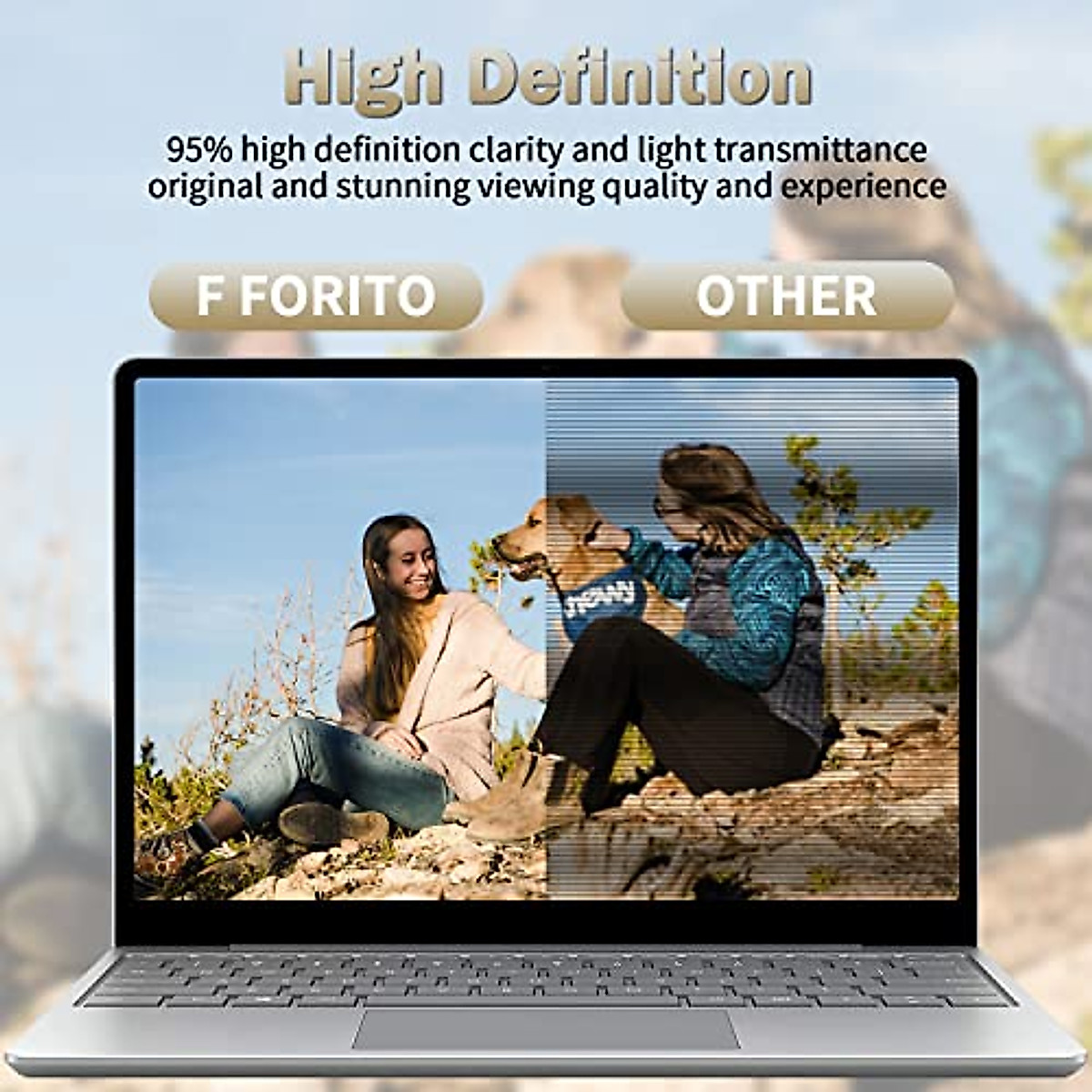 F FORITO 2-Pack Anti Blue Light Screen Protector Compatible with 13.5" Microsoft Surface Laptop 1/2/3/4/5 | Protect Your Eye & Reduce Glare | Anti Scratch & Anti Fingerprints