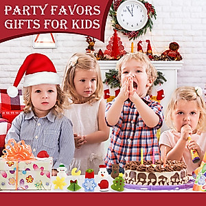 Sanlebi 40 PCS Christmas Mochi Squishy Toys Party Favors for Kids, Kawaii Christmas Squishies Bulk Stress Relief Toys, Toys for Kids Adults