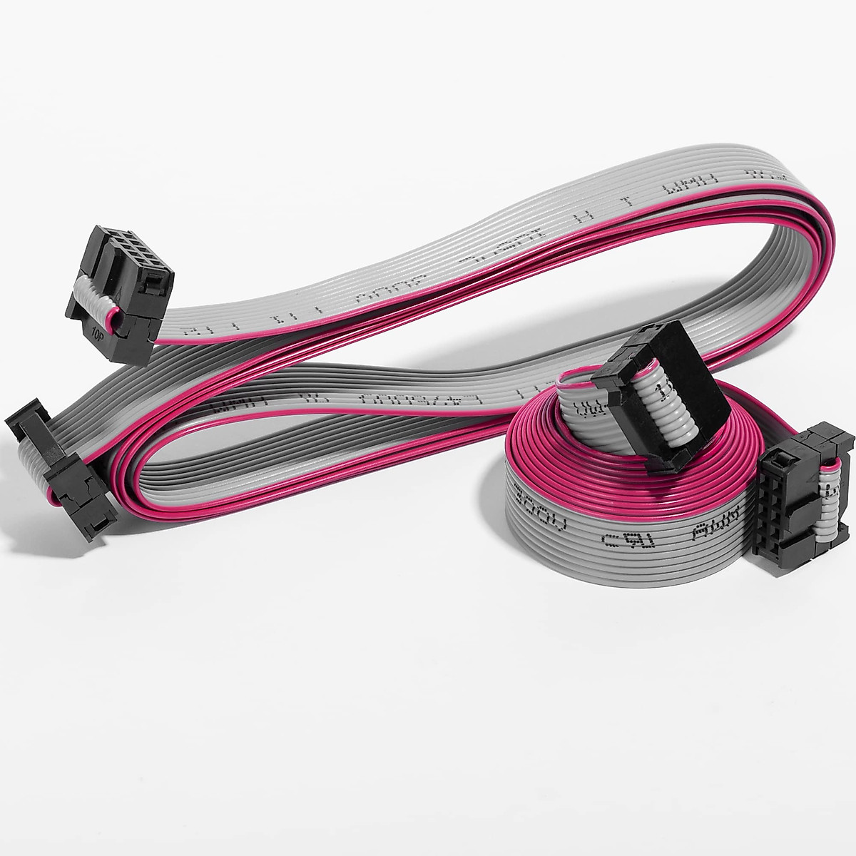 LIANSHU 2Pack Flat Ribbon Cable 2.54mm Pitch 2 Row 10 Pin Female to Female Wires IDC Ribbon Connector L=1M/ 3.3FT