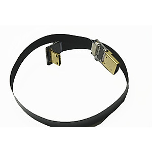 BLACK 80CM FPV Flat FFC HDMI Cable Mini HDMI male 90 degree angled to Standard HDMI Normal HDMI Full HDMI for Canon 5D3 5D2 Panasonic lumix GH3 GH2 Sony nex 5N 5T 5R 7N